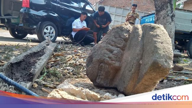 Kepala Arca Dicor Semen di Klaten Dievakuasi ke Museum Juang