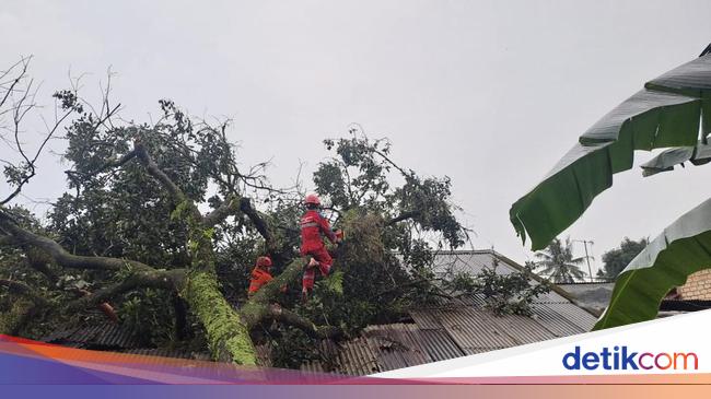 12 Rumah Rusak saat Hujan Deras dan Angin Kencang Landa Kota Bogor