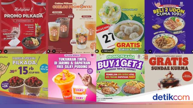 30+ Daftar Promo Pilkada 2024: Ada Makanan, Minuman, hingga Fesyen