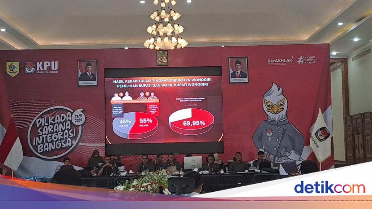 Rekapitulasi Pilkada Wonogiri: Tarso-Teguh 45%, Setyo-Imron 55%
