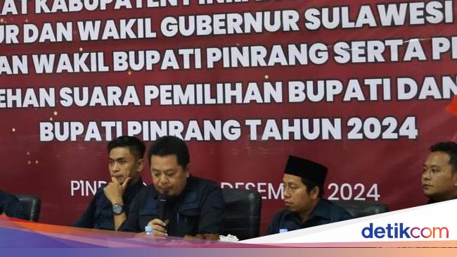 Rekapitulasi Pilkada Pinrang 2024, Petahana Irwan Hamid Menang 47,21% Suara