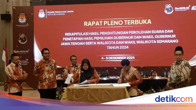 Hasil Rekapitulasi Pilgub-Pilkada KPU Kota Semarang: Paslon PDIP Unggul Hasil Rekapitulasi Pilgub-Pilkada KPU Kota Semarang: Paslon PDIP Unggul