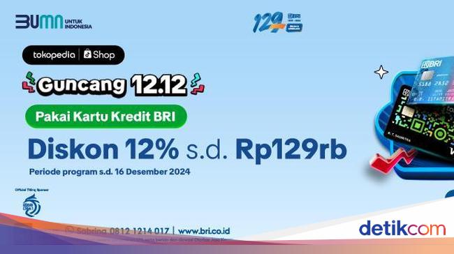Jangan Lewatkan Mega Sale 12.12 BRI x Tokopedia! Ada Promo-Diskon Menarik