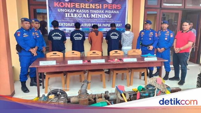 5 Penambang Ilegal di Raja Ampat Ditangkap, Polisi Sita Emas-Mesin Alkon