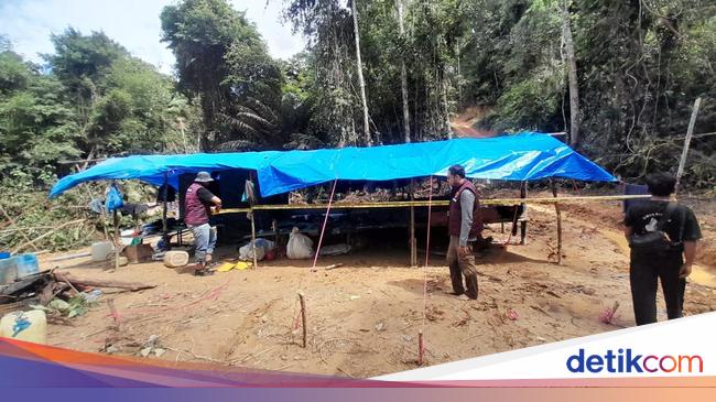 Polisi Gerebek Tambang Emas Ilegal di Kuansing, 5 Pelaku Ditangkap
