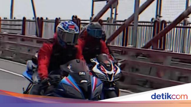 Viral Klub Motor Sport Ugal-ugalan Lintasi Jalur Mobil di Suramadu