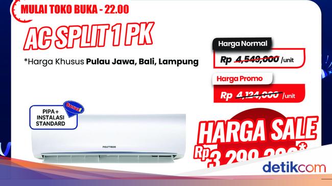 AC Split 1 PK Diskon Besar-besaran di Transmart Full Day Sale