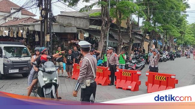Jalan ke Pantai Kuta Ditutup Total Jelang Malam Tahun Baru 2025