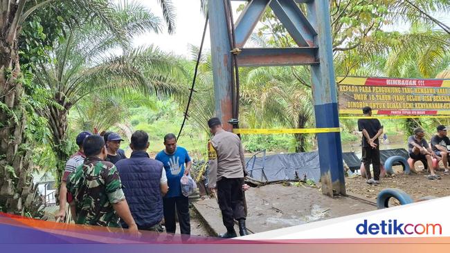 Sehari Sebelum Jembatan Sungai Malus Putus, Polisi Sempat Tinjau Lokasi