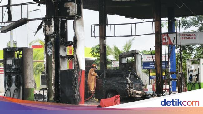 Mobil Pemicu Kebakaran SPBU Cuplik Pakai Tangki Modifikasi untuk Timbun BBM