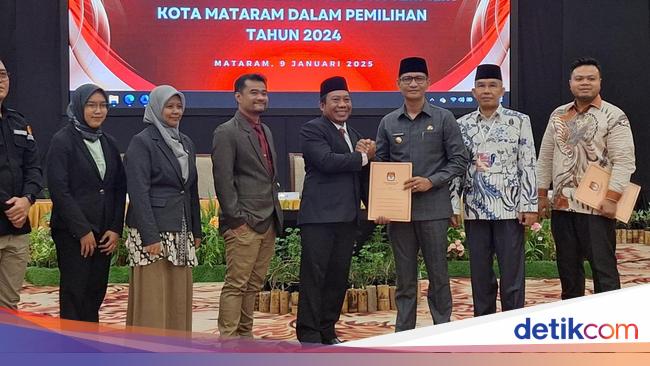 KPU Tetapkan Paslon HARUM Jadi Walkot-Wawalkot Mataram Terpilih 2025-2030