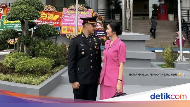 Gaya Febby Rastanty Jadi Ibu Bhayangkari, Cantik & Anggun Berseragam Pink