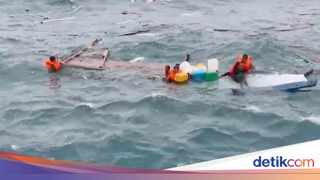 Kapal Barang Tenggelam Diterjang Ombak di Perairan Lingga, 6 ABK Dievakuasi