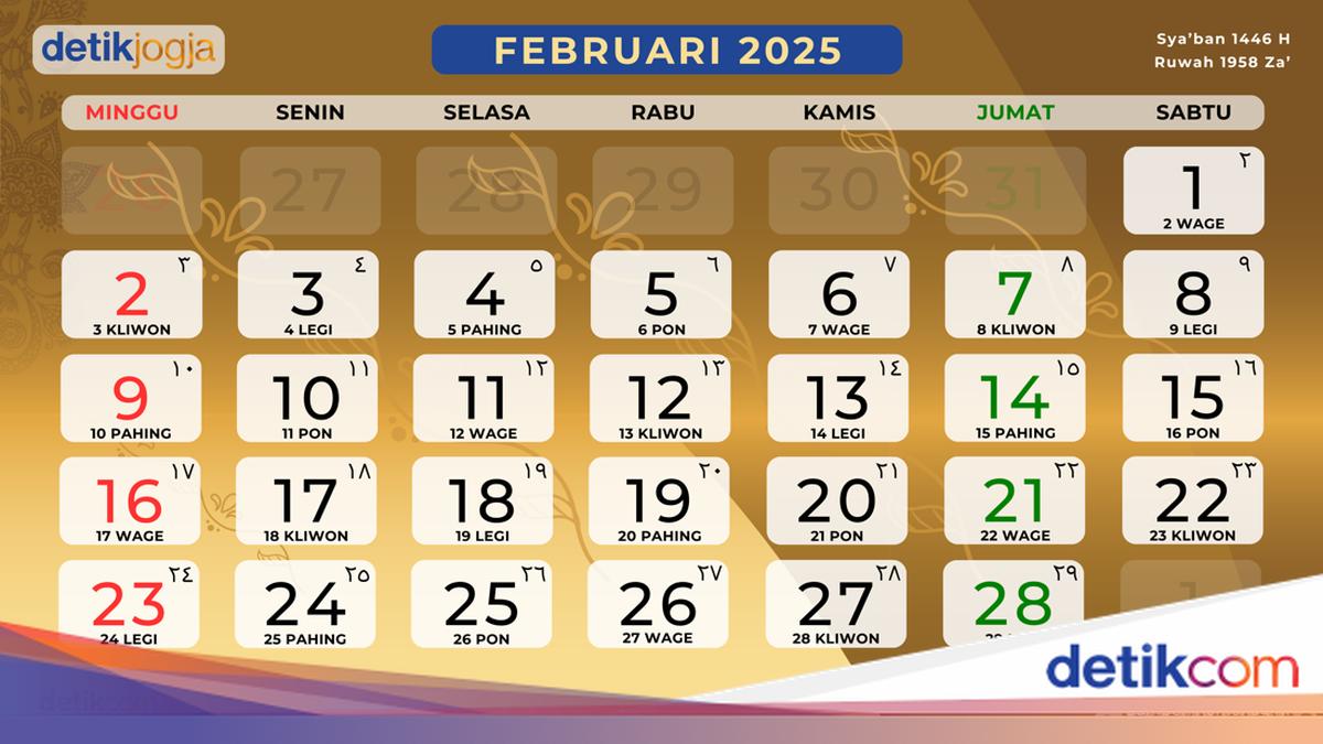 Kalender Februari 2025 Lengkap dengan Tanggal Merah dan Hari Penting
