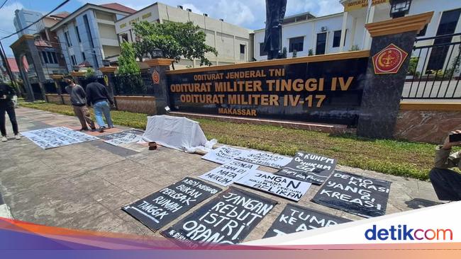 Demo Tuntut Kasus Eks Dandim Makassar Diduga Zina Bareng Istri Dokter Diproses