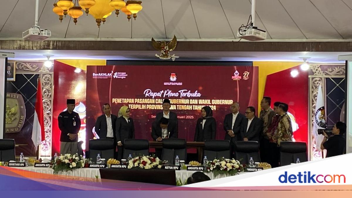 Tok! KPU Tetapkan Luthfi-Taj Yasin Gubernur-Wagub Terpilih Jateng