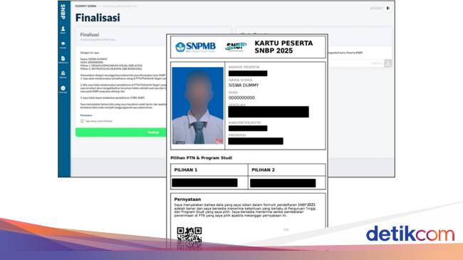 Finalisasi SNBP 2025: Verifikasi Data dan Cetak Kartu Peserta