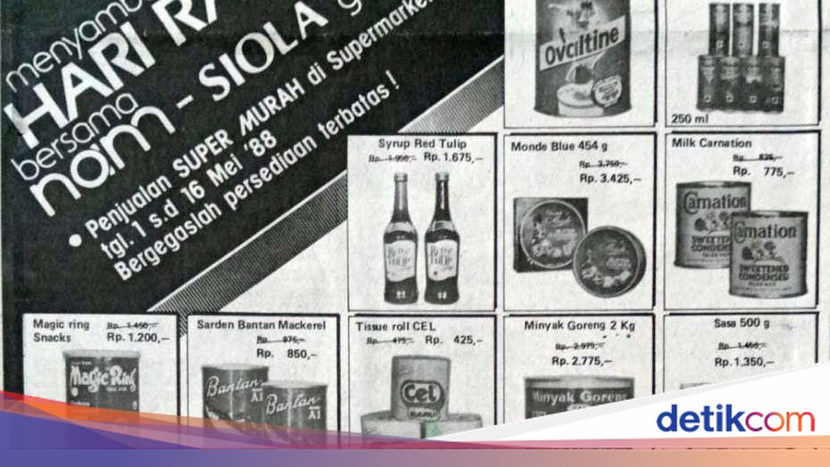 5 Harga Bahan Makanan Jadul di Indonesia Mulai Rp 200 Perak!