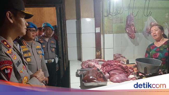 Sidak ke Pasar Kreneng, Kapolda Bali Tanya Harga Daging Sapi