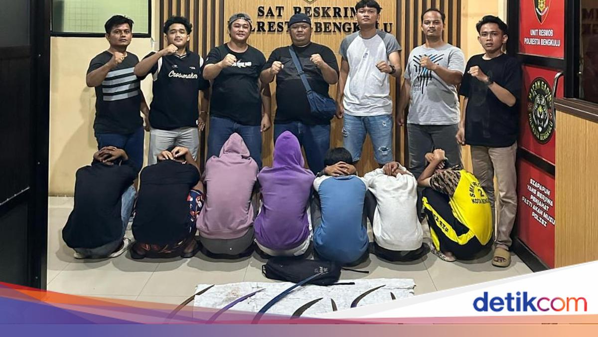 Geng Motor di Bengkulu Ditangkap Usai Live di Medsos Pakai Samurai