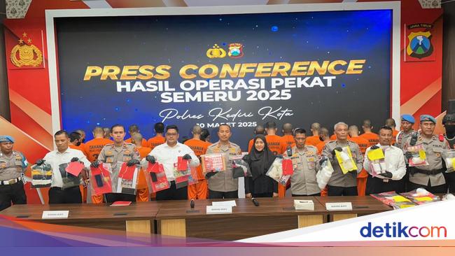 21 Pelaku Kejahatan di Kota Kediri Disikat Selama Operasi Pekat 2025