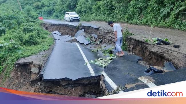 Jalan Buwun Mas-Dasan Baru Nyaris Putus, Warga Resah