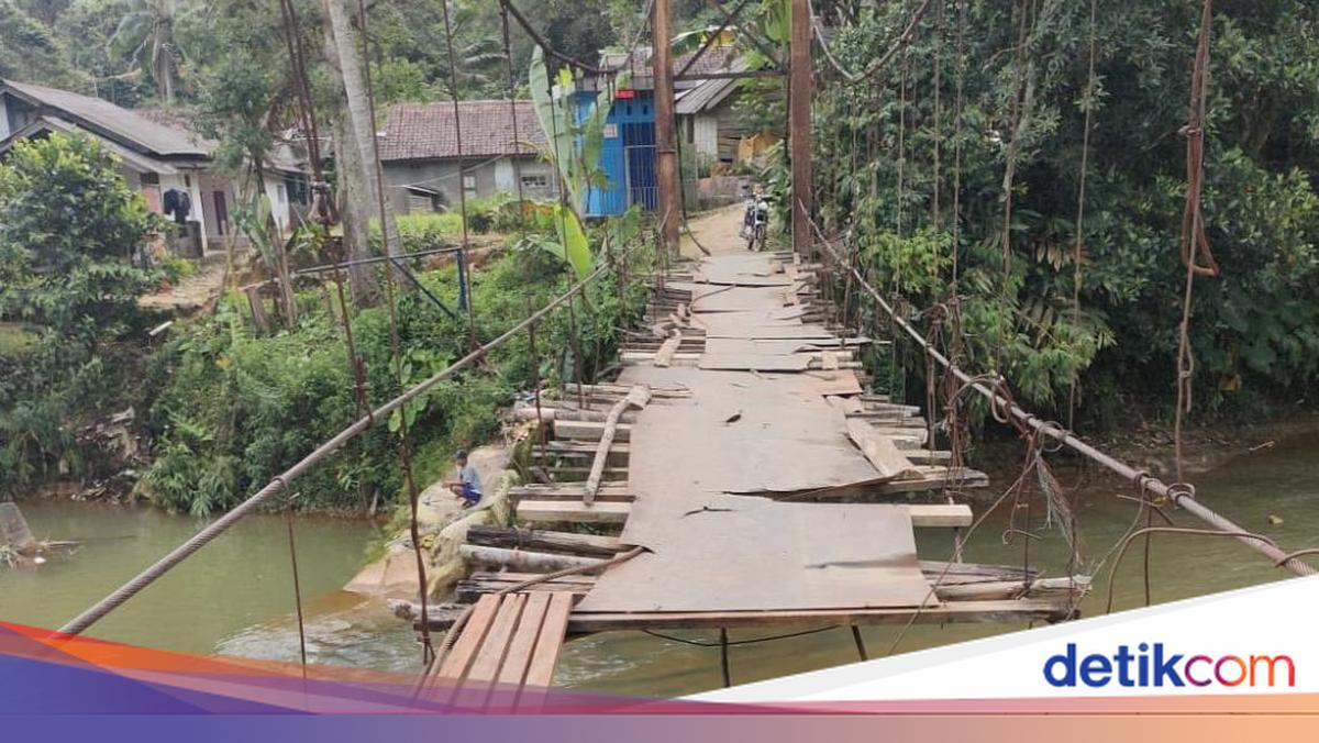 Jembatan Gantung di Desa Citorek Lebak Rusak, 200 KK Terancam Terisolir