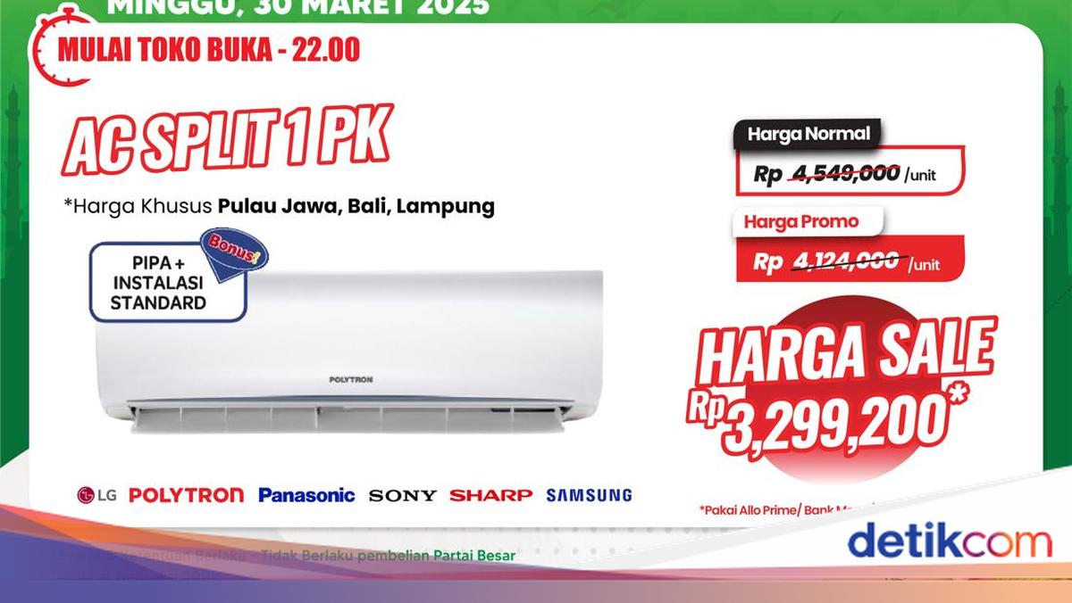 AC Split Harga Rp 3 Jutaan Hanya di Transmart Full Day Sale
