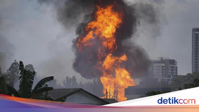 Penampakan Lokasi Ledakan Dahsyat Pipa Gas Petronas