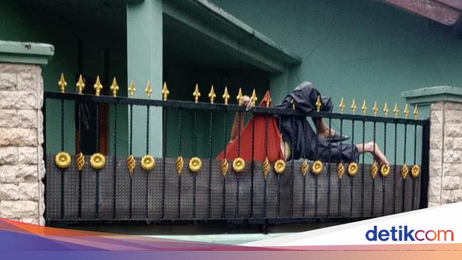 Pria Sidoarjo Ditemukan Tewas Tersangkut di Pagar Rumahnya