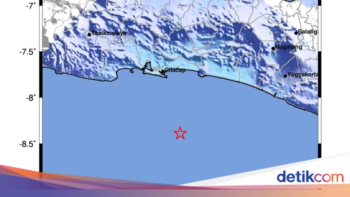 Getaran Gempa M 5 Cilacap Dirasakan di Bantul hingga Pacitan