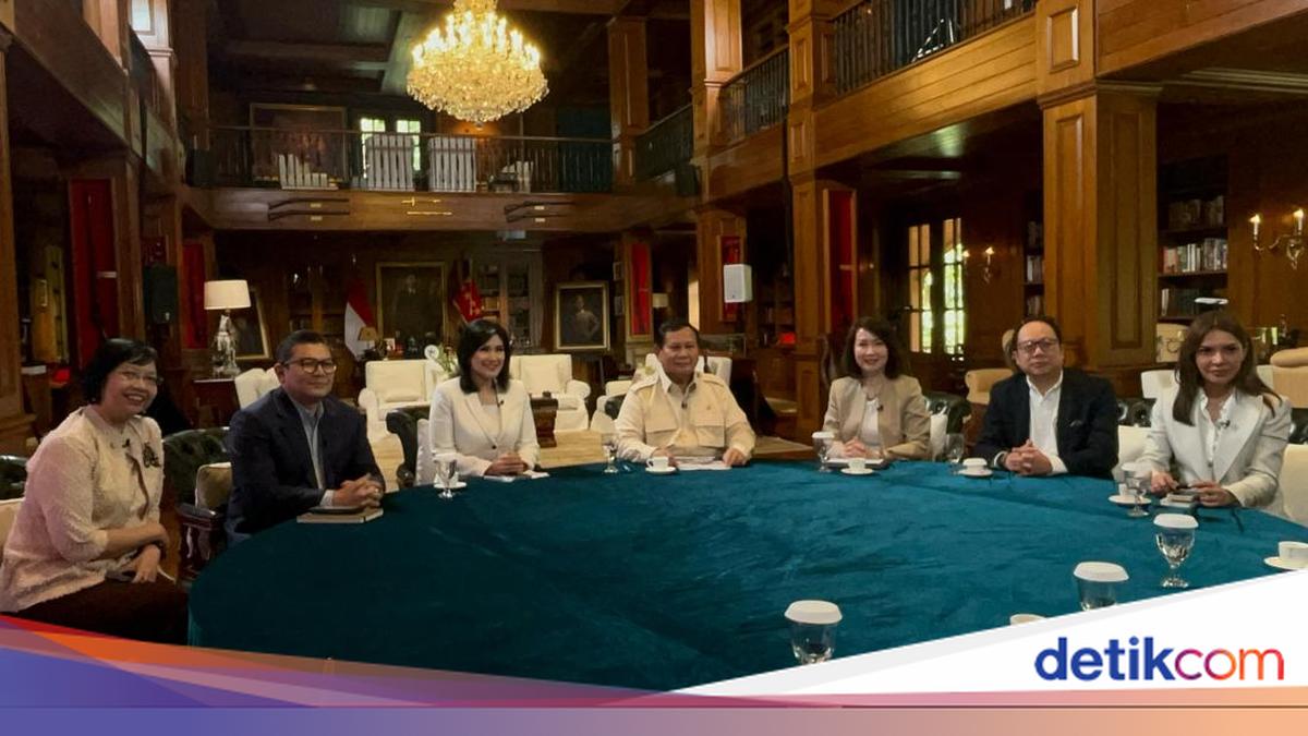 Prabowo Ngobrol Bareng 6 Pemred Bahas Beragam Isu di Hambalang