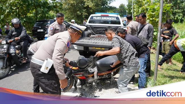 Ambulans Tabrak Motor di Jalan Jogja-Wonosari Patuk, 1 Orang Tewas