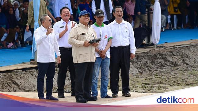Prabowo Sebut RI Bikin 105 Ribu Ha Sawah Modern, Tanam Padi Pakai Drone