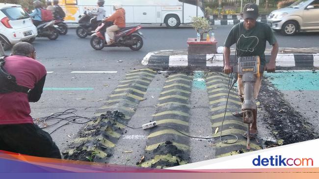 Penampakan Polisi Tidur 4 Baris di Klaten yang Akhirnya Dibongkar