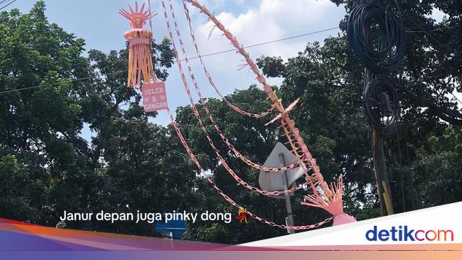 Unik, Dekorasi Pernikahan Pastel Pakai Janur Pink di Bandung
