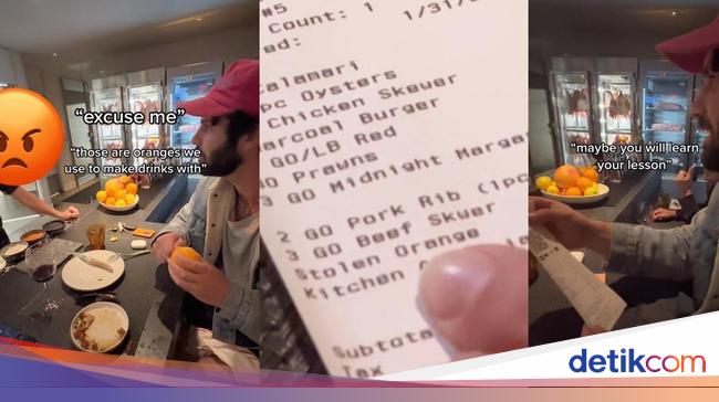 Makan Jeruk Sembarangan, Pengunjung Ini Dilabrak Pelayan Resto