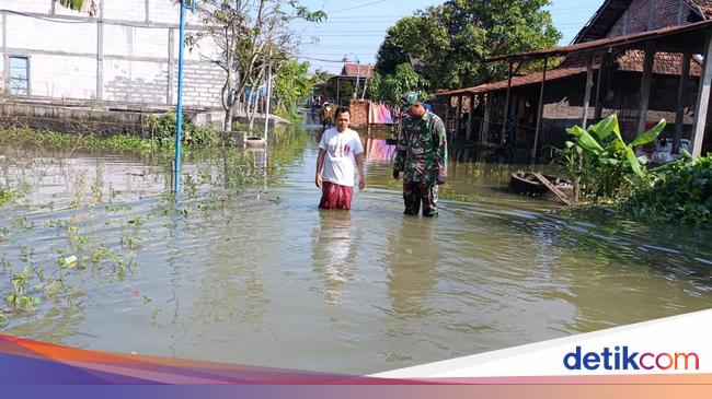 Tanggul Sungai Tuntang Jebol, Ratusan Rumah di Demak Kebanjiran