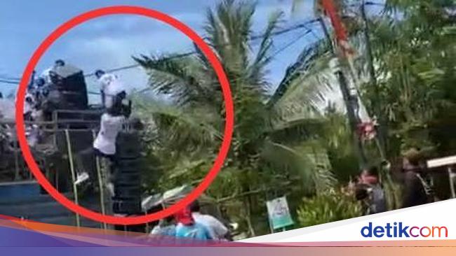 Ngeri Peserta Sound Horeg di Pati Nyangkut hingga Bergelantung Kabel ...