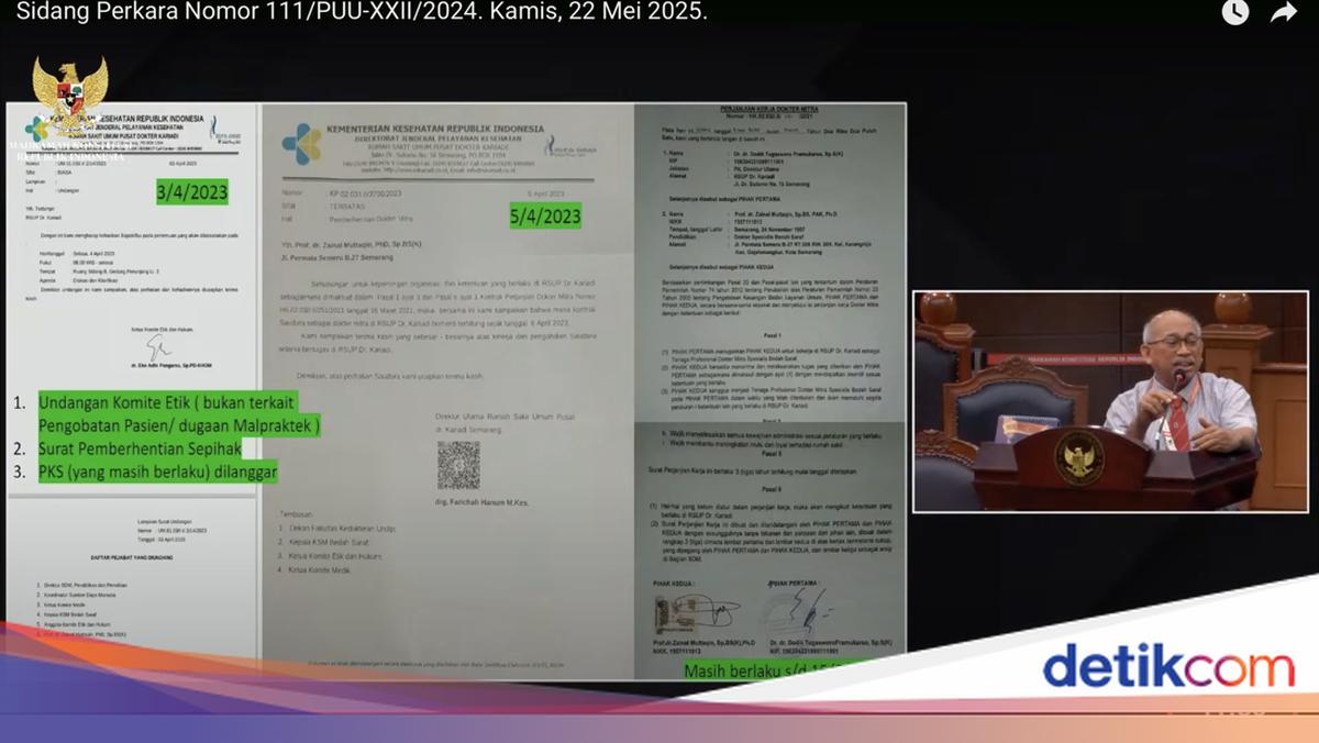 Kesaksian Dokter Spesialis di MK: Dipecat karena Menkes Tersinggung Tulisan