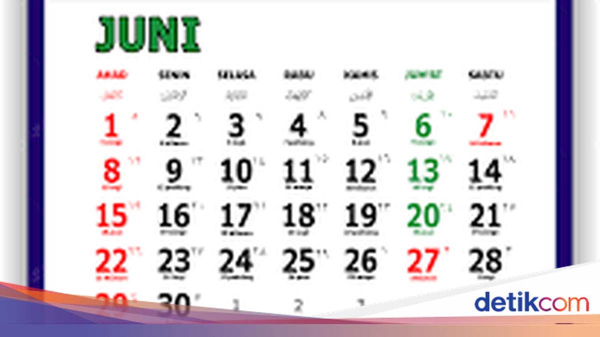 Daftar Tanggal Merah Juni 2025, Ada 2 Long Weekend!