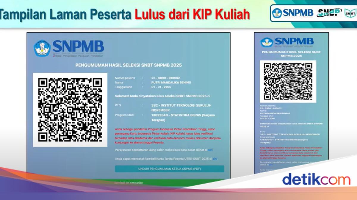 Cara Cek dan Tampilan Hasil UTBK SNBT 2025, Klik https://pengumuman ...