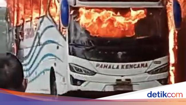 Ini Dugaan Bus Pahala Kencana Ludes Terbakar di Bangkalan