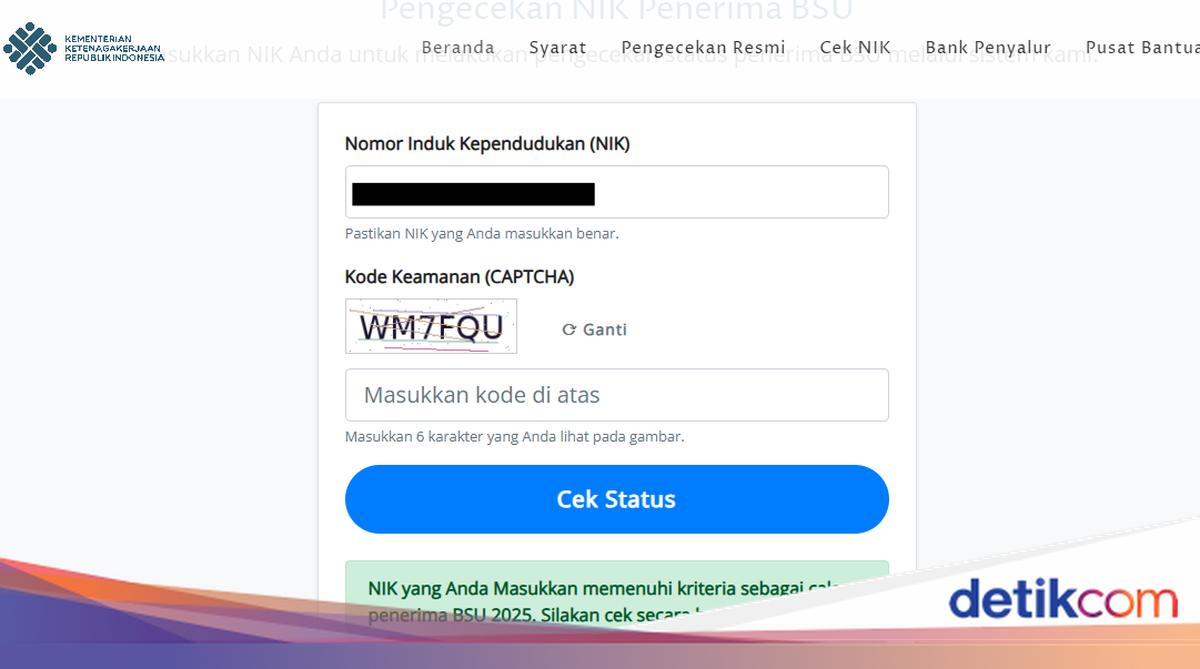Ini Link Cek NIK Penerima BSU 2025 di https://bsu.kemnaker.go.id/