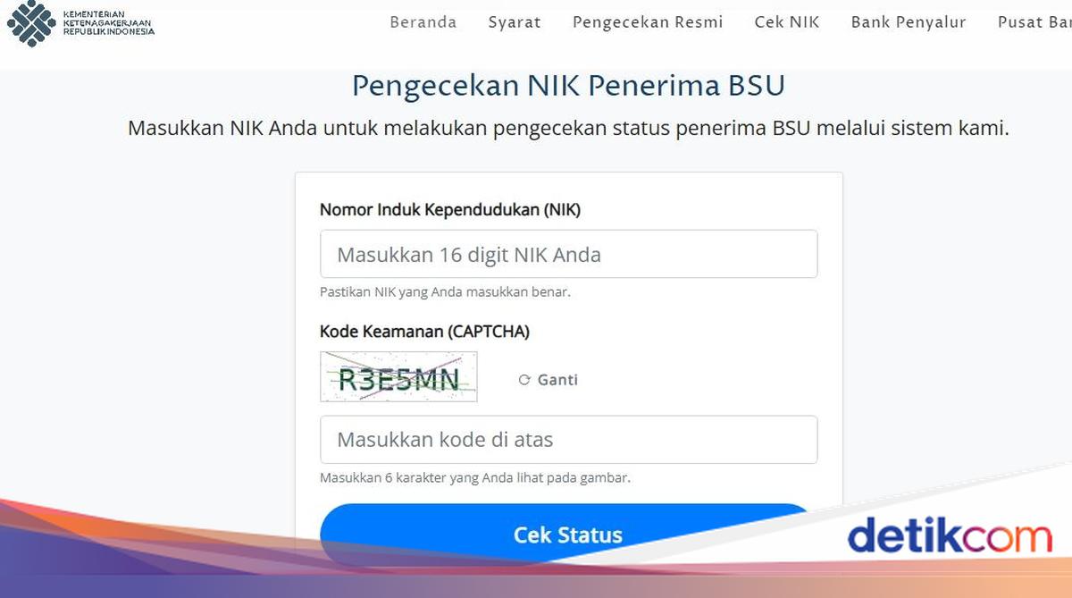 Cek Penerima BSU 2025 dengan NIK KTP di Link BPJS Ketenagakerjaan dan ...
