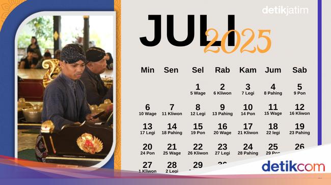 Kalender Jawa 14 Juli 2025, Hari Ini Weton Senin Pahing
