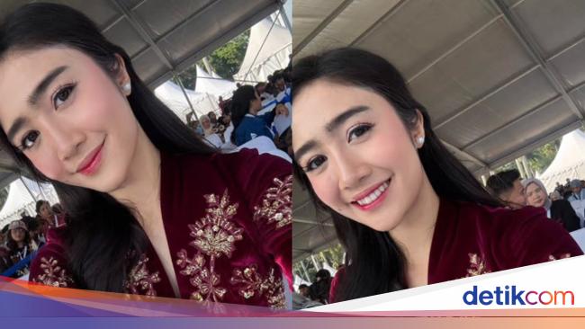 Gaya Febby Rastanty di Acara Bhayangkara ke-79, Memukau dengan Kebaya ...