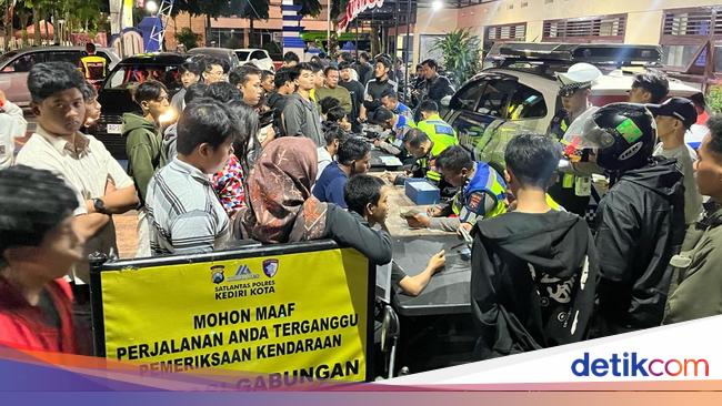 Arena Balap Liar di Kota Kediri Diubrak-abrik, 216 Pemotor Ditilang