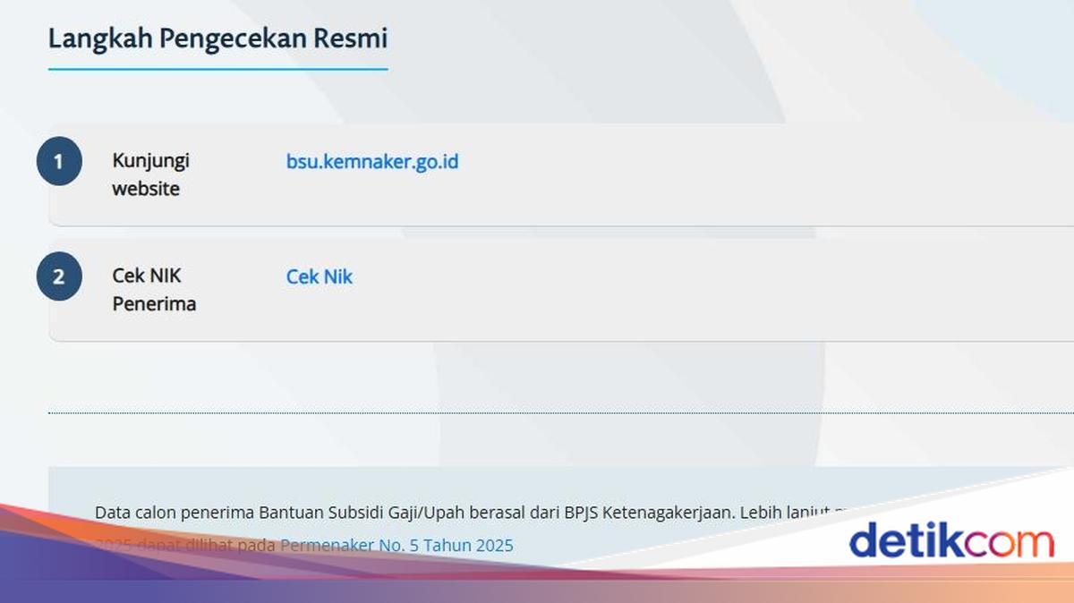 Cek BSU 2025 di Link https://bsu.kemnaker.go.id/, Klik dan Masukkan NIK!