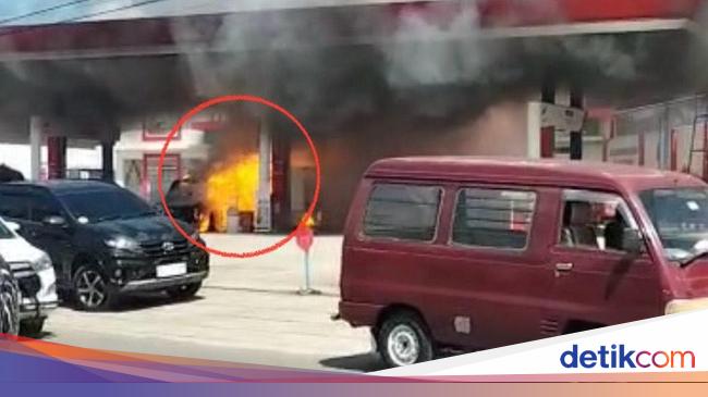 Mobil Terbakar Saat Isi BBM di SPBU Kasimpo Tana Toraja, Sopir Kabur